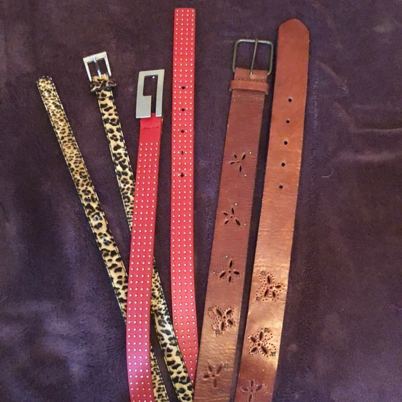 Guess | Accessories | Trio Of Funky Belts | Poshmark